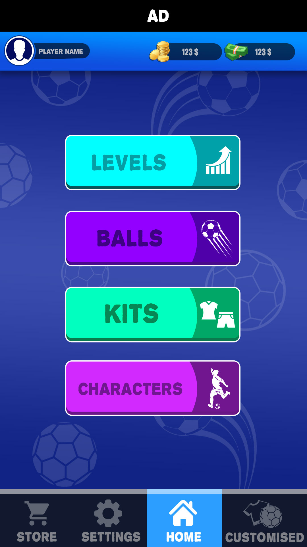 Foot Ball Game UI by zainab majid on Dribbble