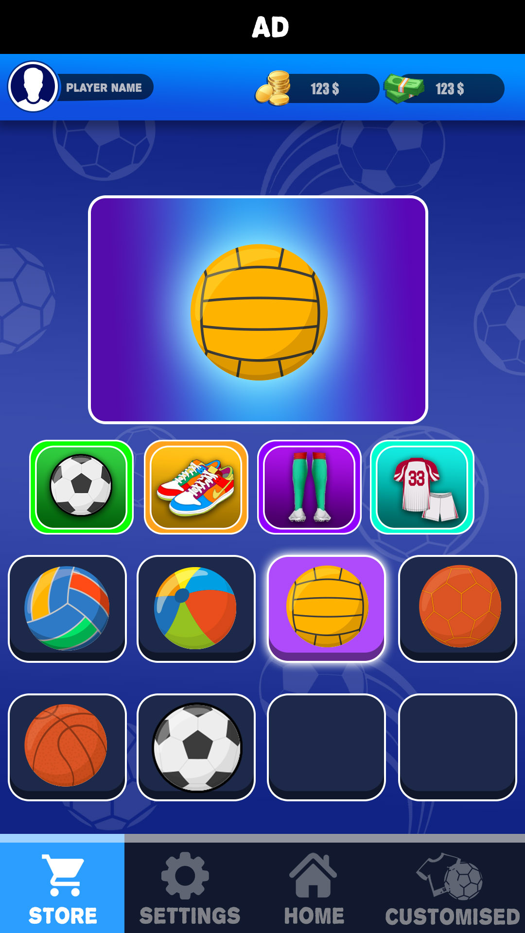 Foot Ball Game UI by zainab majid on Dribbble