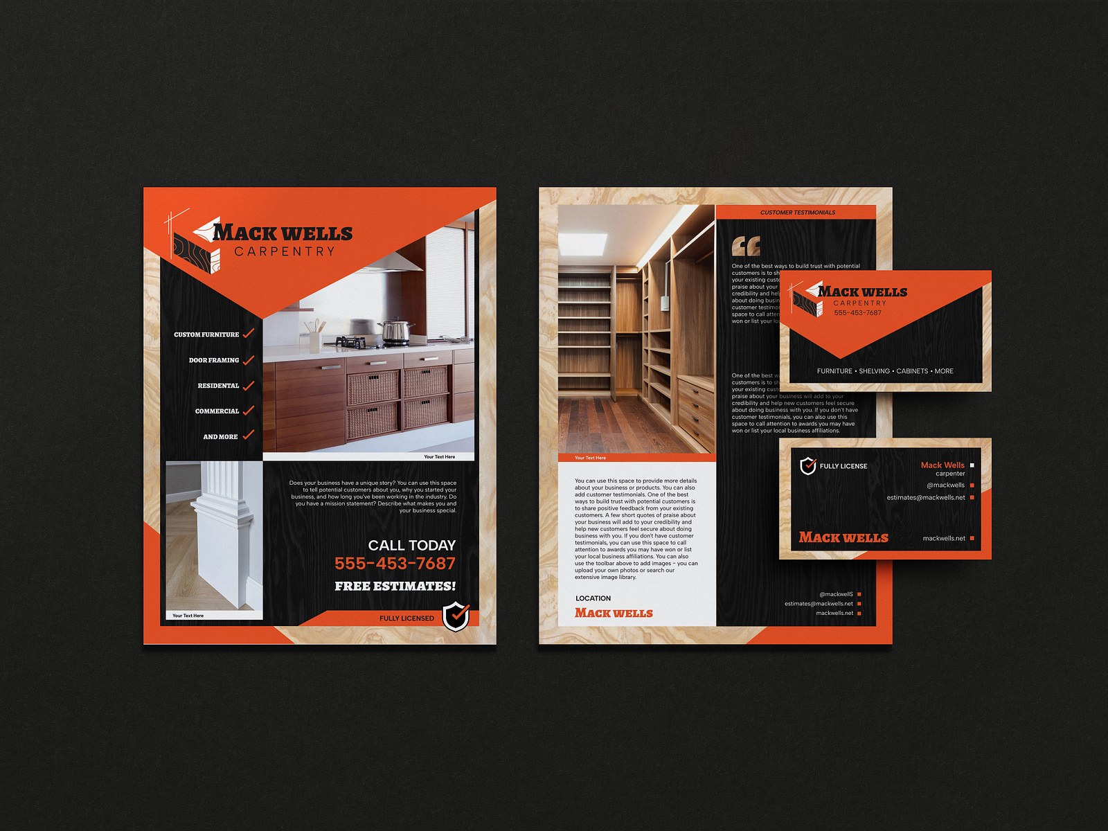 Finished Carpentry Brand Identity Set by Vista Product Creation on Dribbble