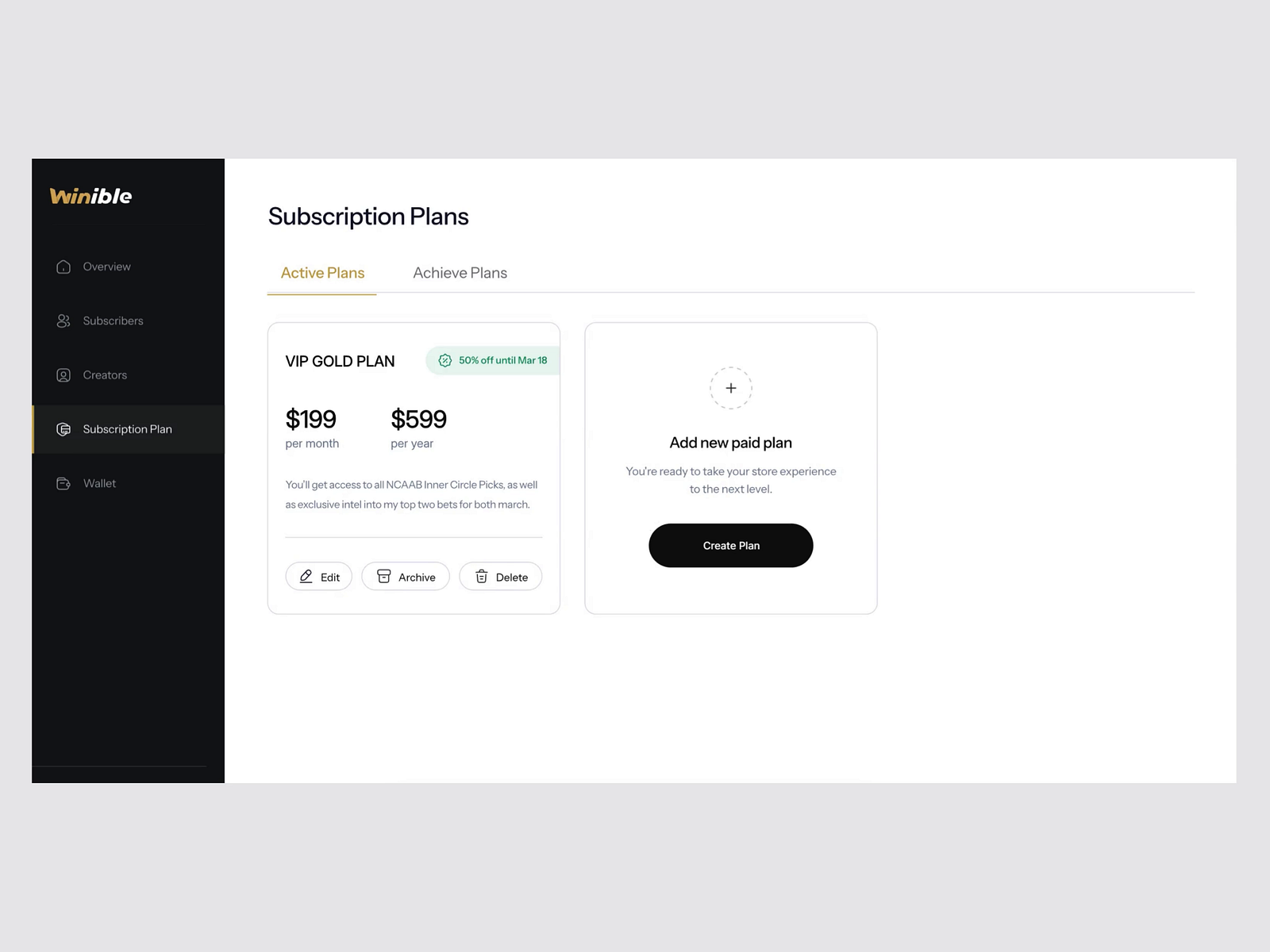 Simplified Subscription Plans by Shivangi Mahajan on Dribbble