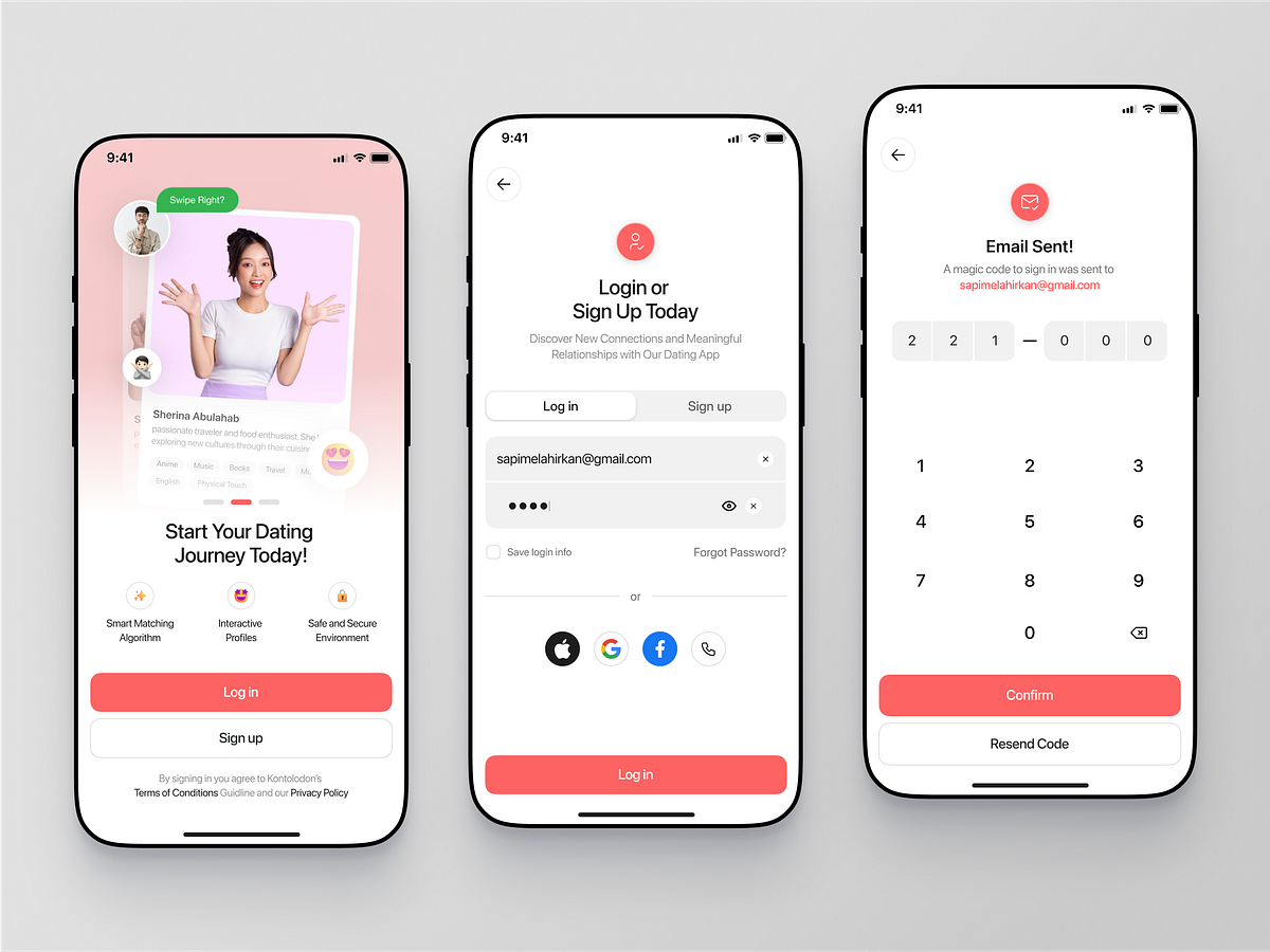 Sweprek Dating App - Log in Screen by BimGraph🐊 for Kretya Studio on Dribbble