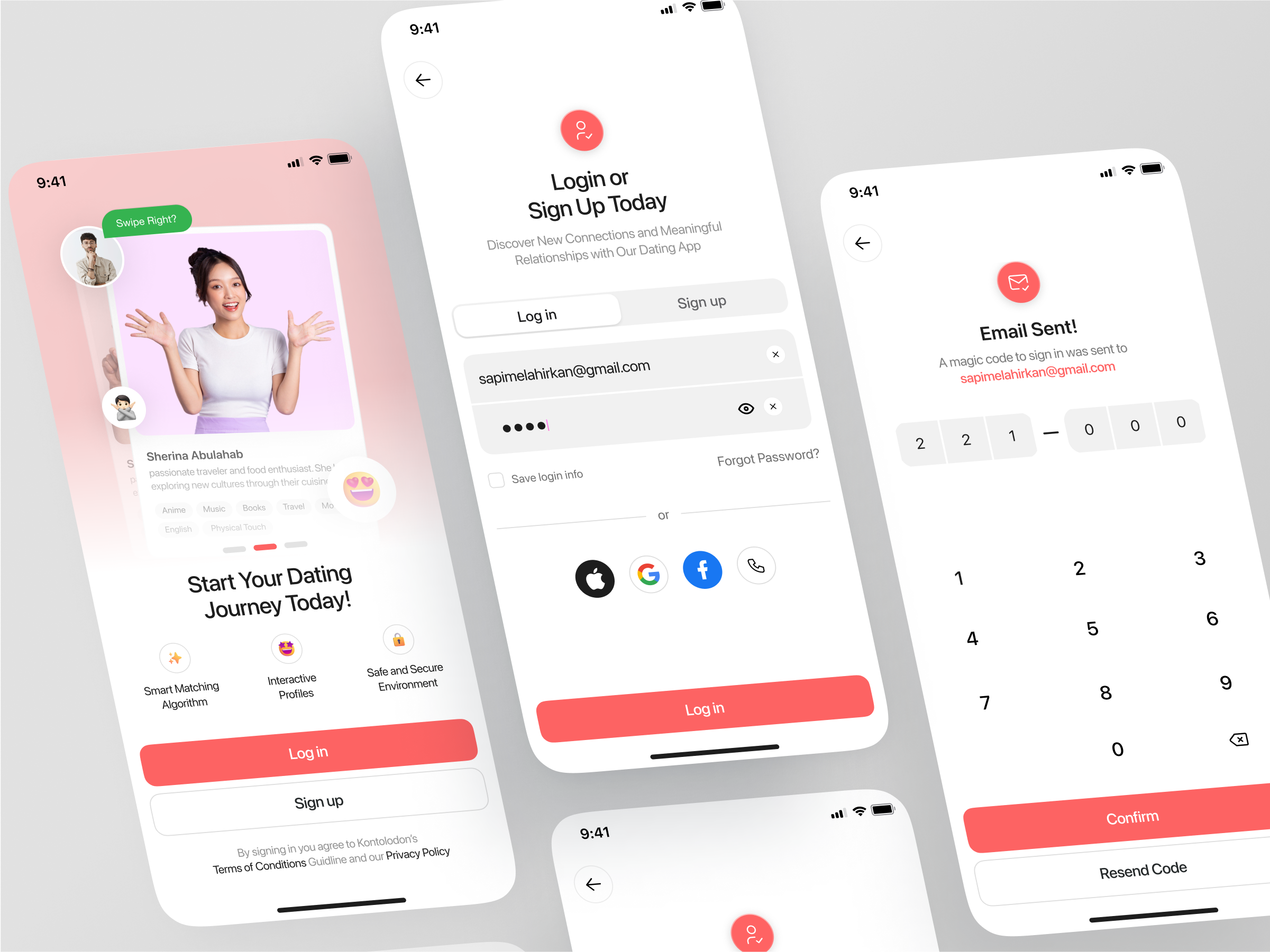 Sweprek Dating App - Log in Screen by BimGraph🐊 for Kretya Studio on ...