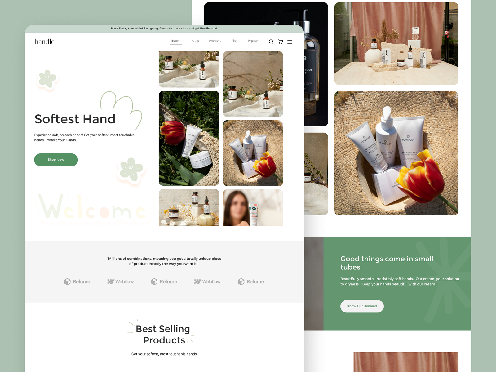 Handle Ecommerce Website UI by Farzana Rahman on Dribbble
