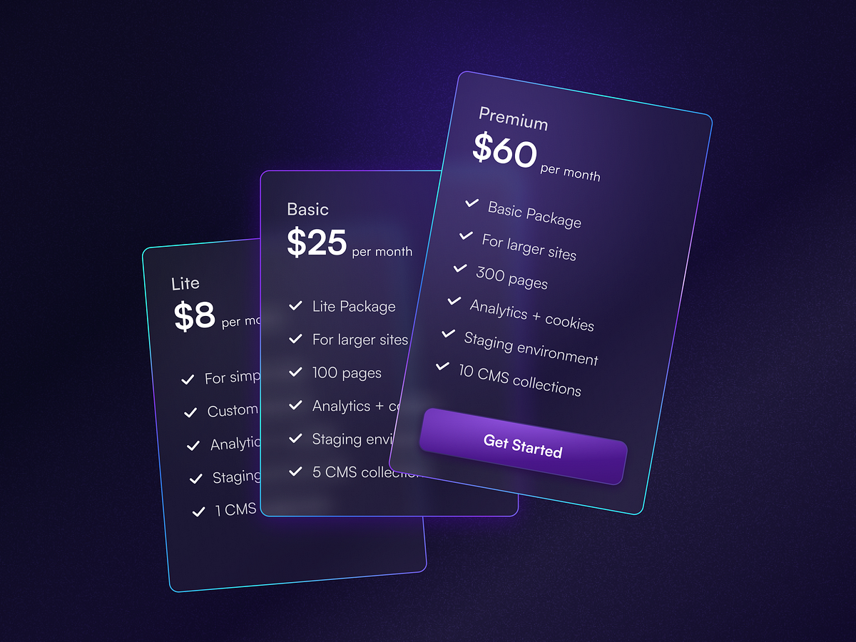 Pricing Card by Samuel Hasaja Putra on Dribbble