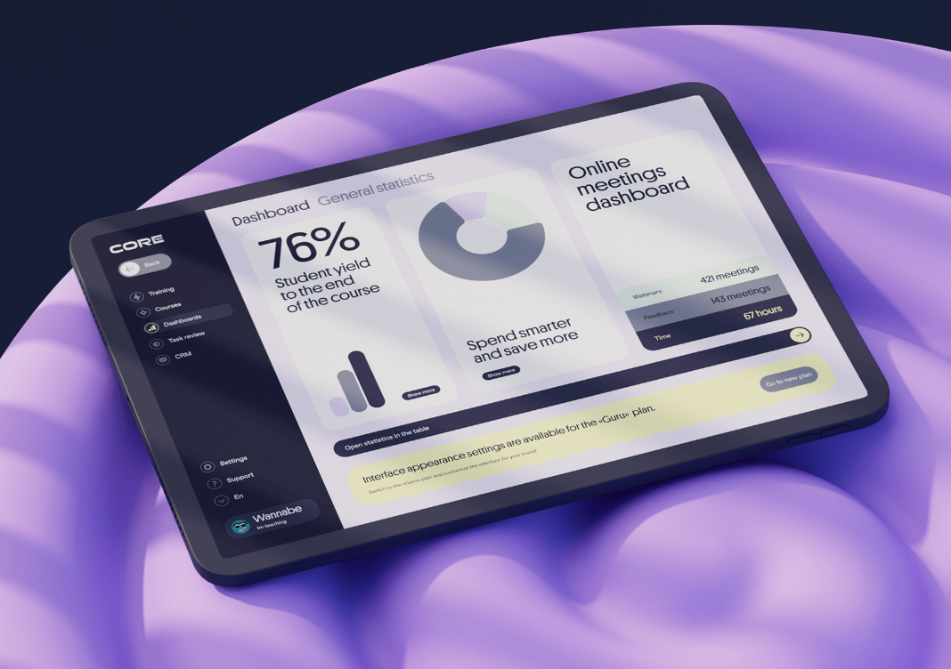 Core Dashboard UI - Fintech Startup by Mahir for Weabers® - Design ...