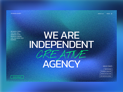Hero page with a gradient background by Valentyna Bilous on Dribbble