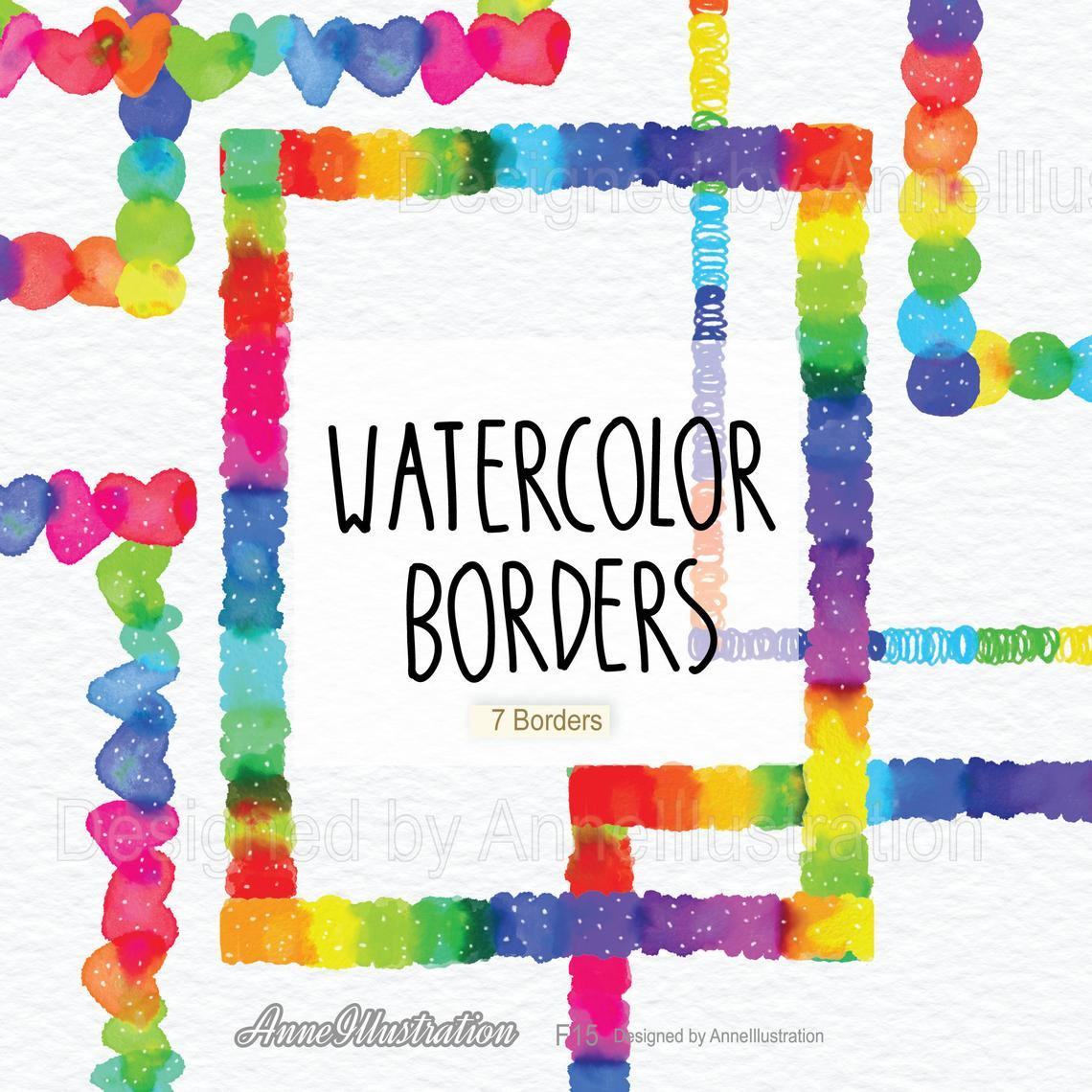 Watercolor Borders by AnneIllustration on Dribbble