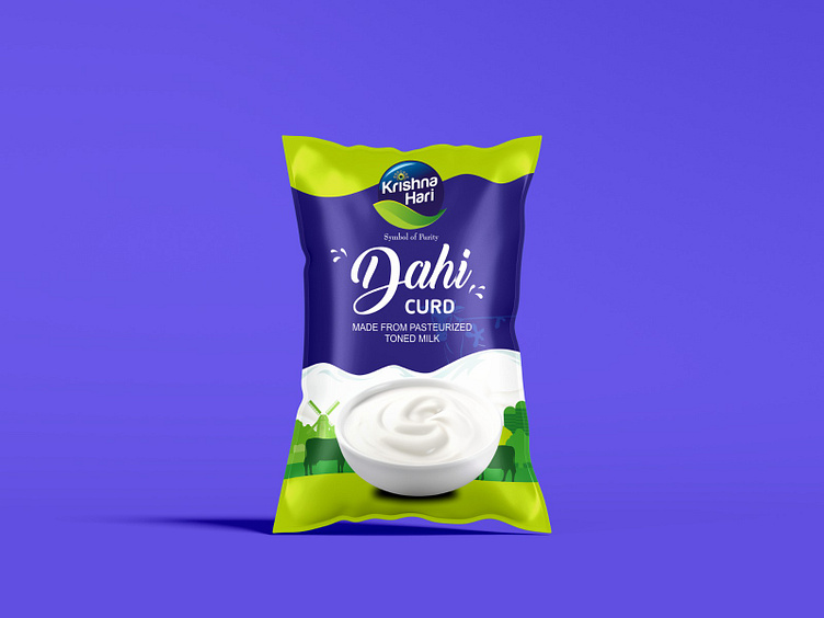 Dahi/Curd Pouch Design by eCare Packaging(Product Design, Pouch Design ...