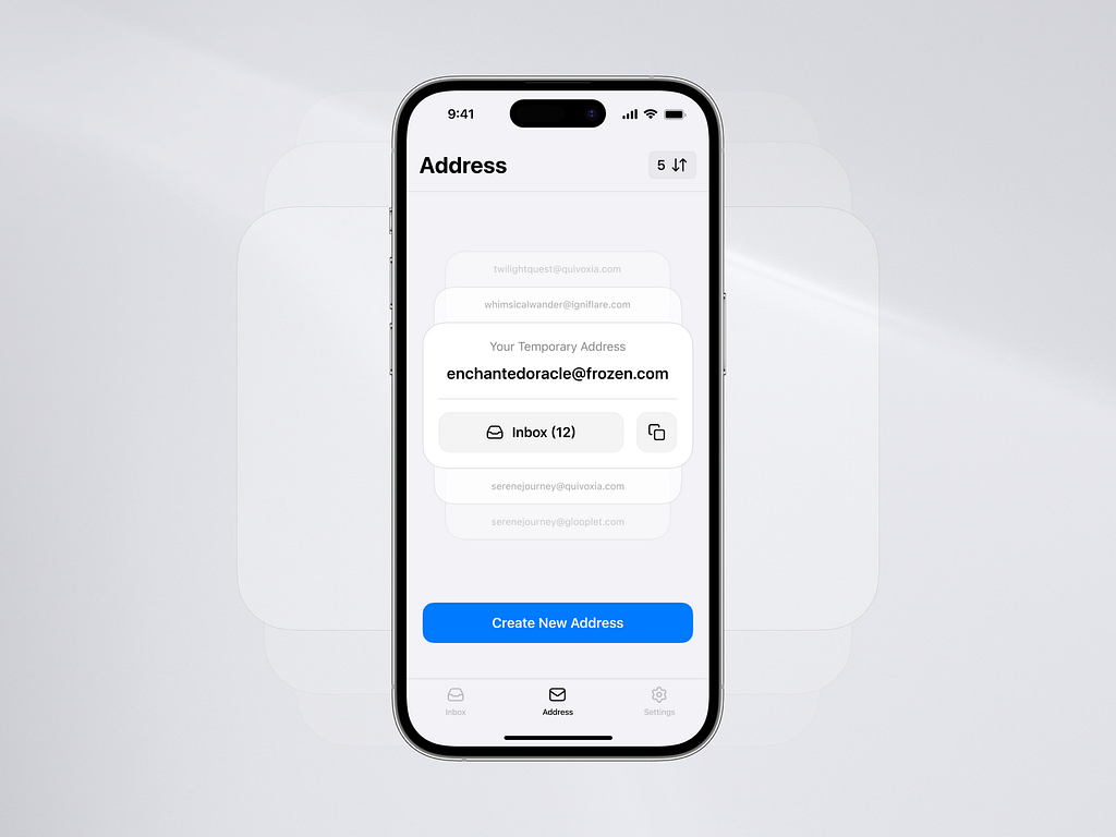 Temporary Mail App by Timur on Dribbble