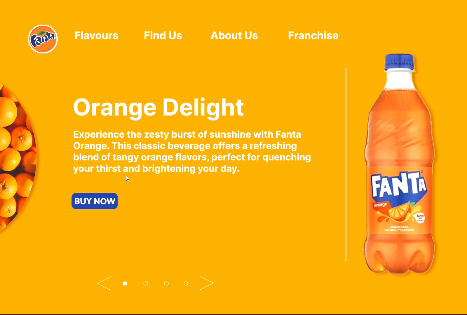Prototype for fanta web page by Devnarayan S on Dribbble