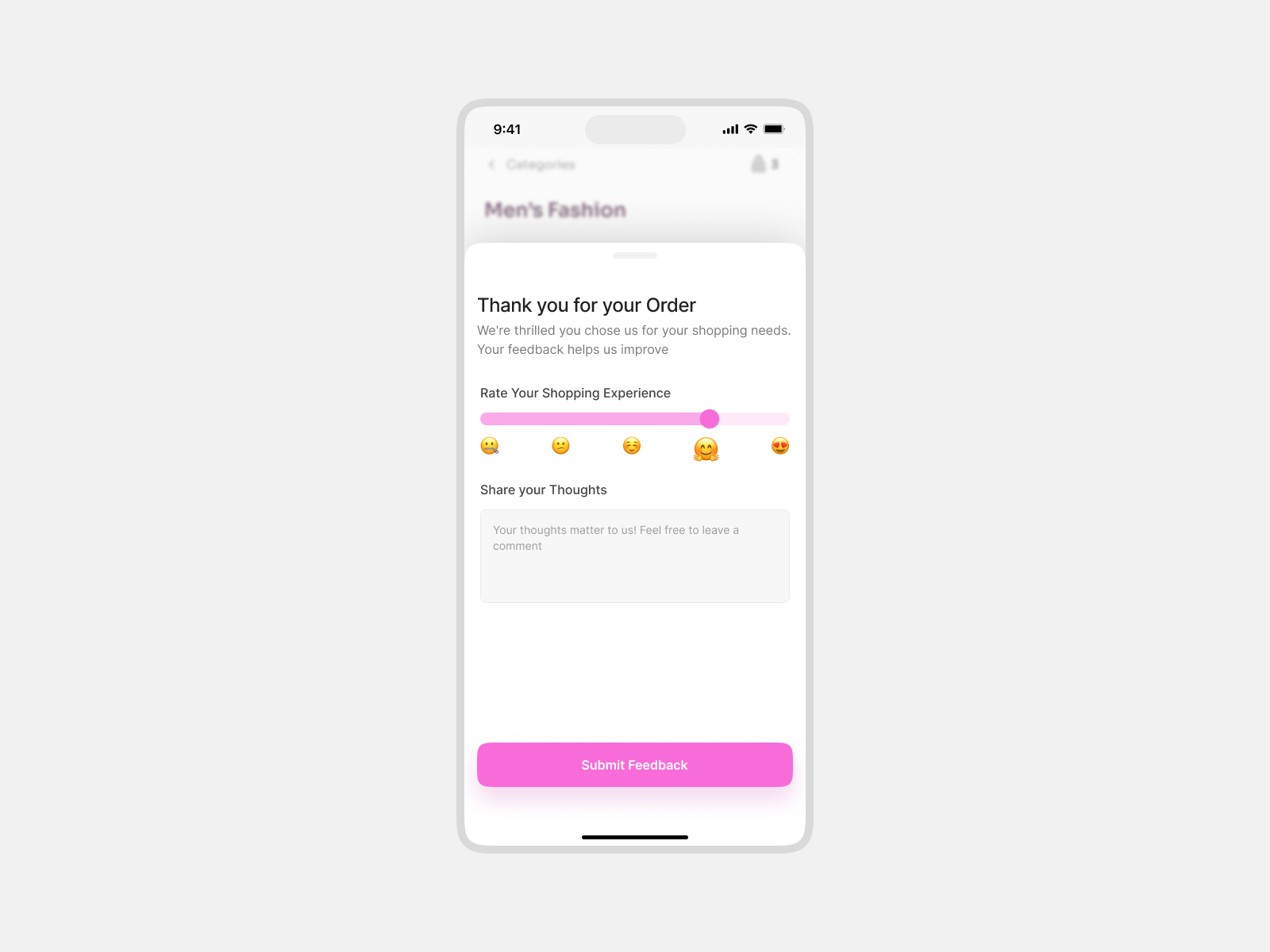 User Feedback Form Bottom Sheet | Sleek Feedback UI Design by Vikas ...