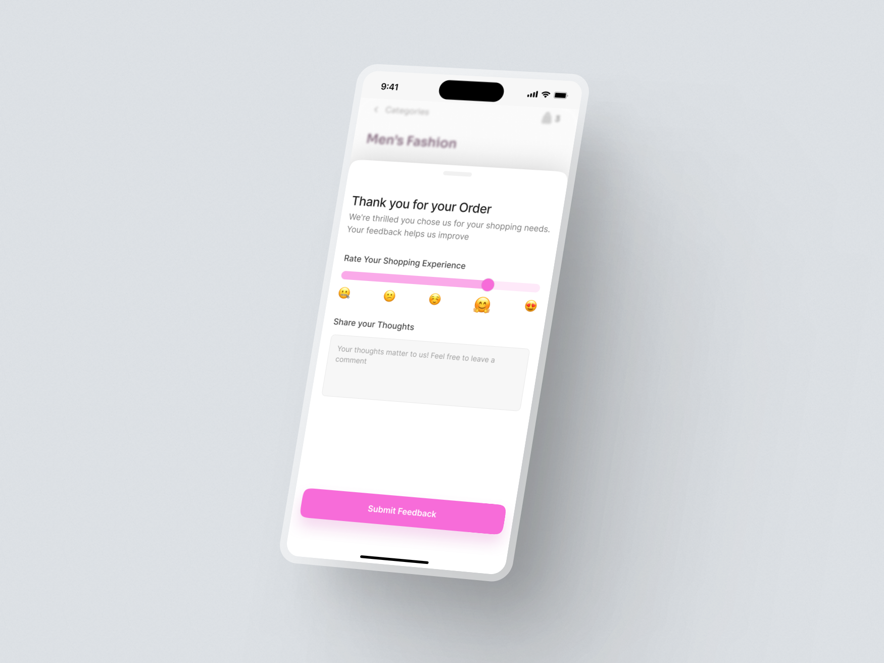 User Feedback Form Bottom Sheet | Sleek Feedback UI Design by Vikas ...