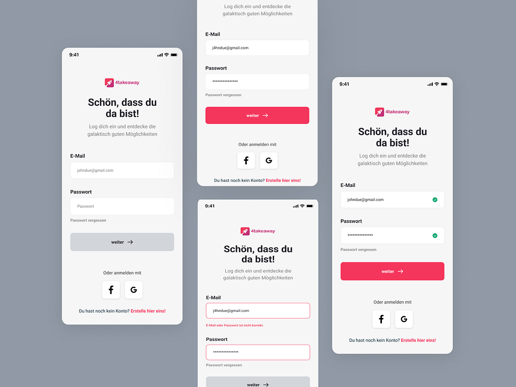 App Login Screen by Daniel Barr for Luminalogik on Dribbble