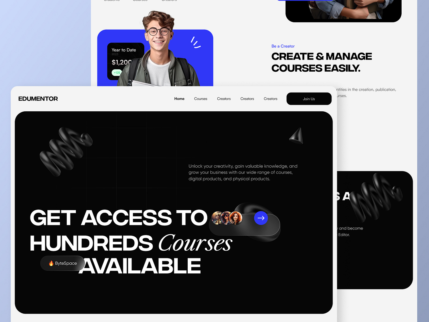 Education & online course web ui design by Roohi Koohi on Dribbble
