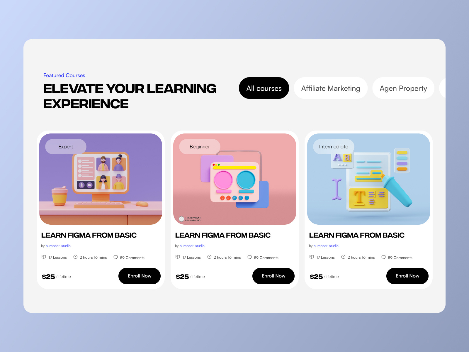 Education & online course web ui design by Roohi Koohi on Dribbble