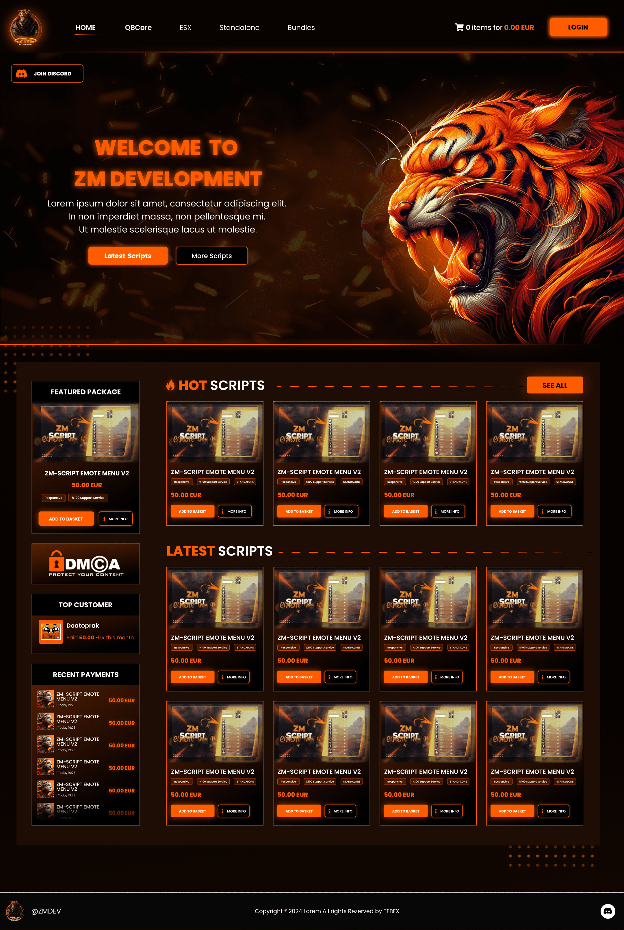 Tebex Webstore Design I [PREDATOR] by Doa Artworks on Dribbble