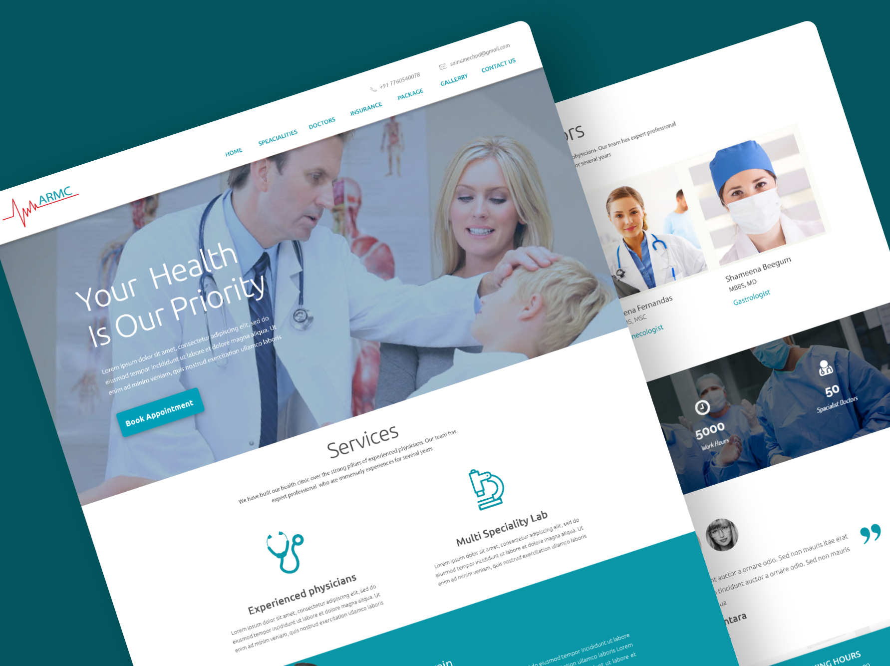 Healthcare Website Landing Page Design by sainu on Dribbble
