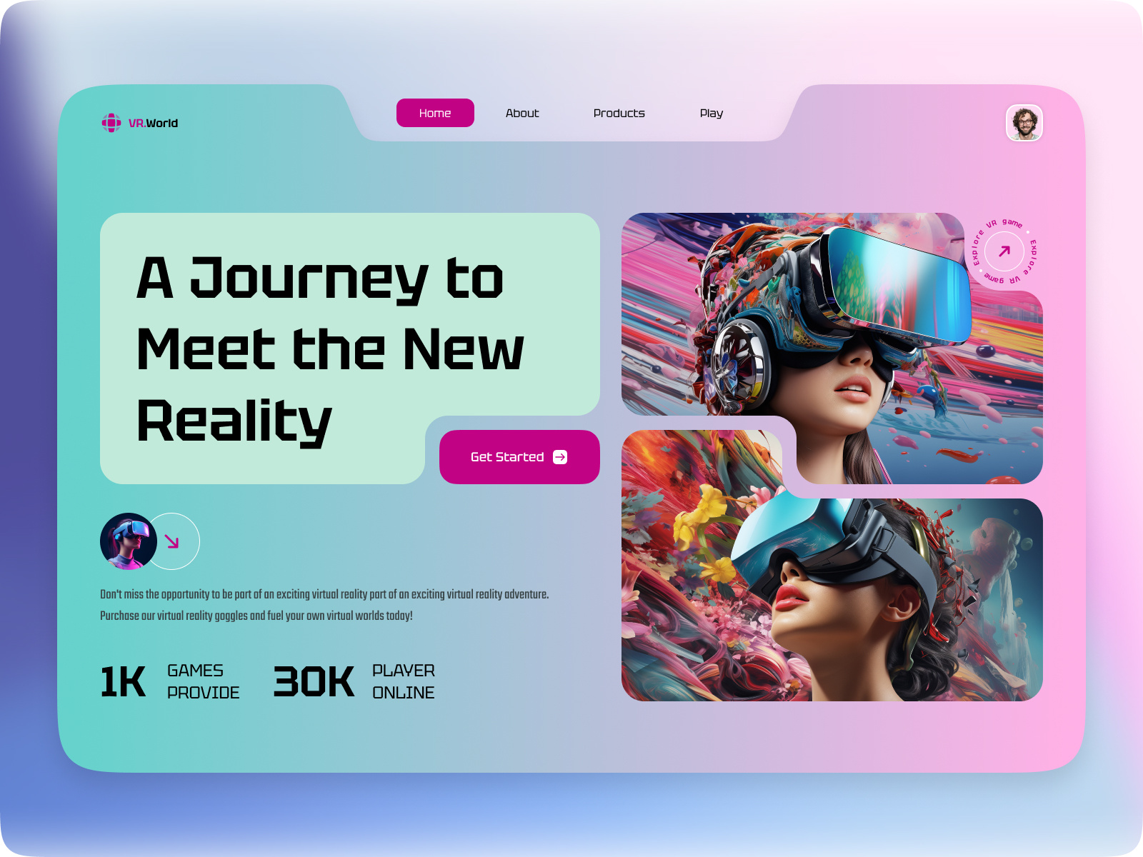 VR Headset Landing Page UI by Creativilo on Dribbble