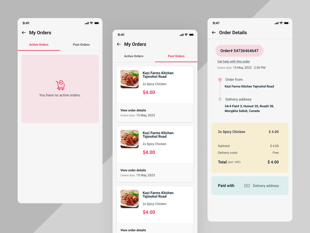My Order - Mobile App Design by Daniel Barr for Luminalogik on Dribbble