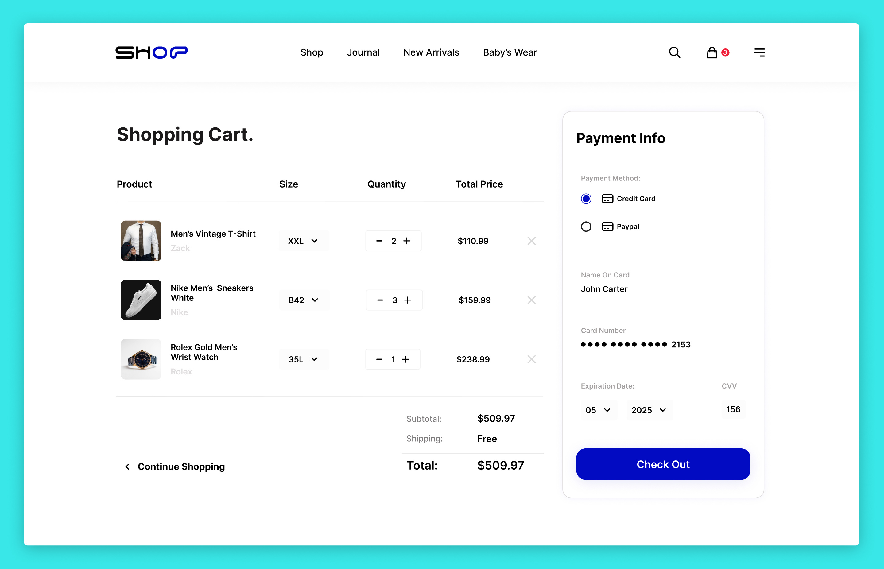 E-commerce Checkout Page - Website Design by Blessing on Dribbble