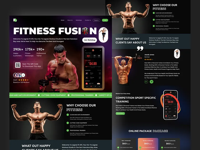 Gym Website designs, themes, templates and downloadable graphic ...