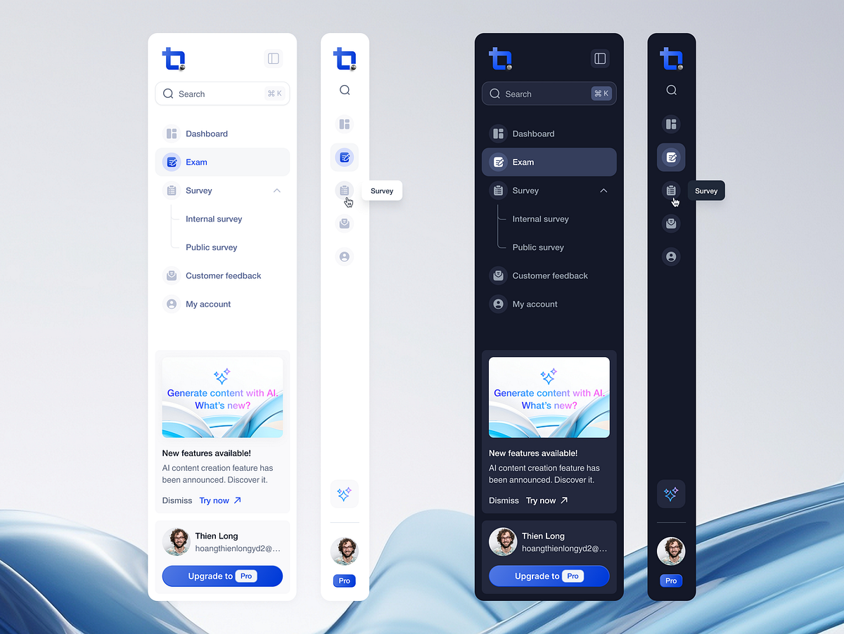 Sidebar Navigation by Thien Long Hoang on Dribbble