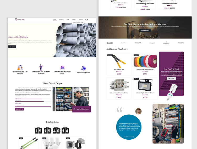 Electrical Shop Website Design HTML Template by Arish N on Dribbble
