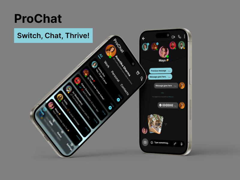 ProChat - Messaging App UI by Avantika Sharma on Dribbble