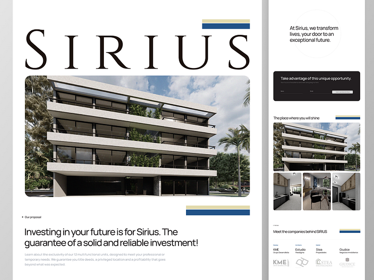 Sirius Real Estate Website by Mike Suarez on Dribbble