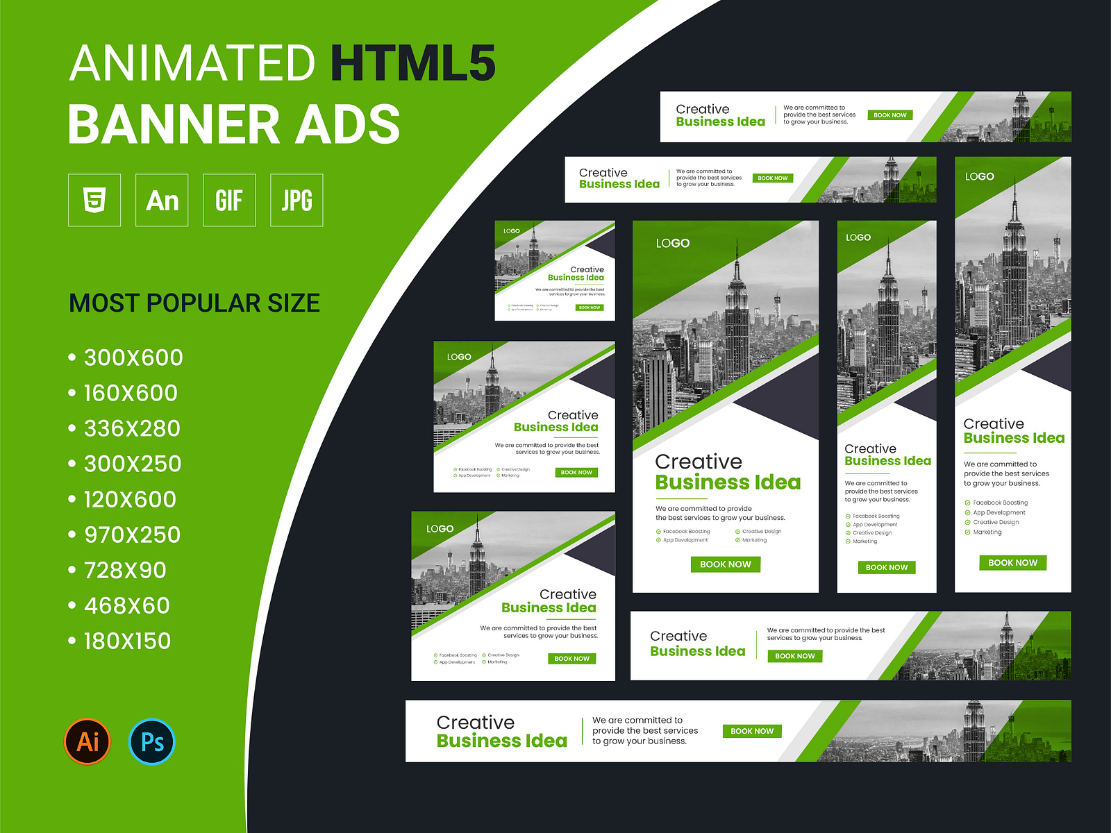 Animated HTML5 Banner Ads | Google Display Ads | Banner Ads by Abrar Mizan on Dribbble
