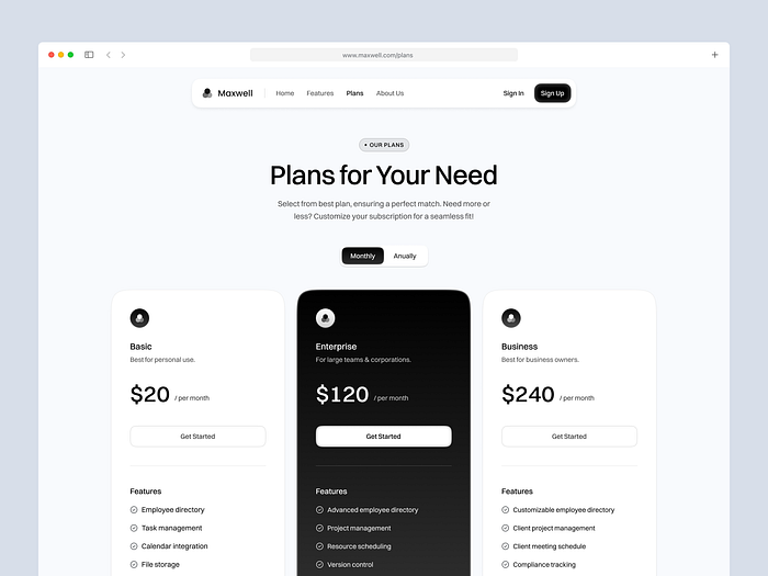 Pricing Page designs, themes, templates and downloadable graphic ...