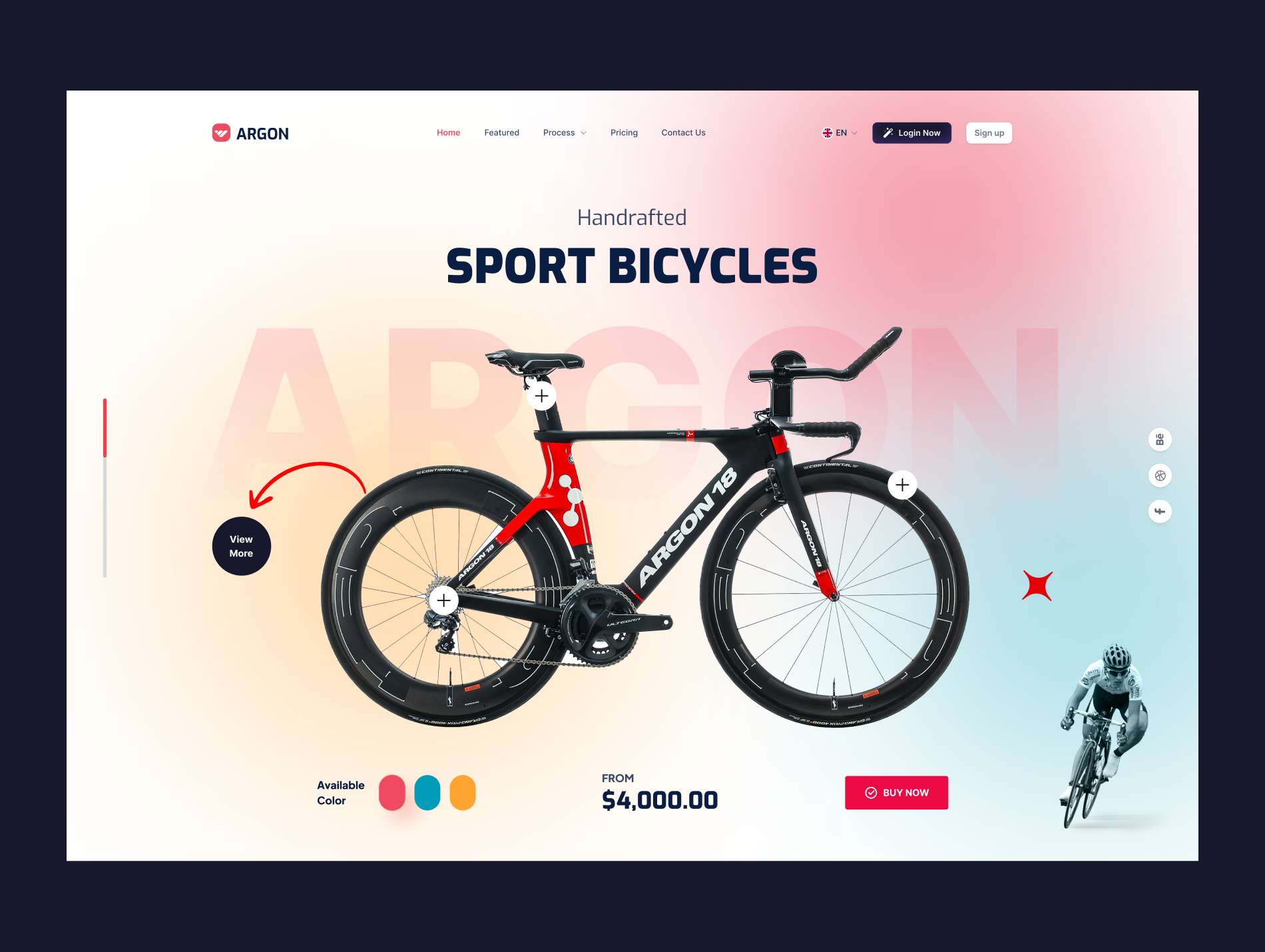 Argon- Bicycle shop website design | figma by Tasfin Hasan for ...