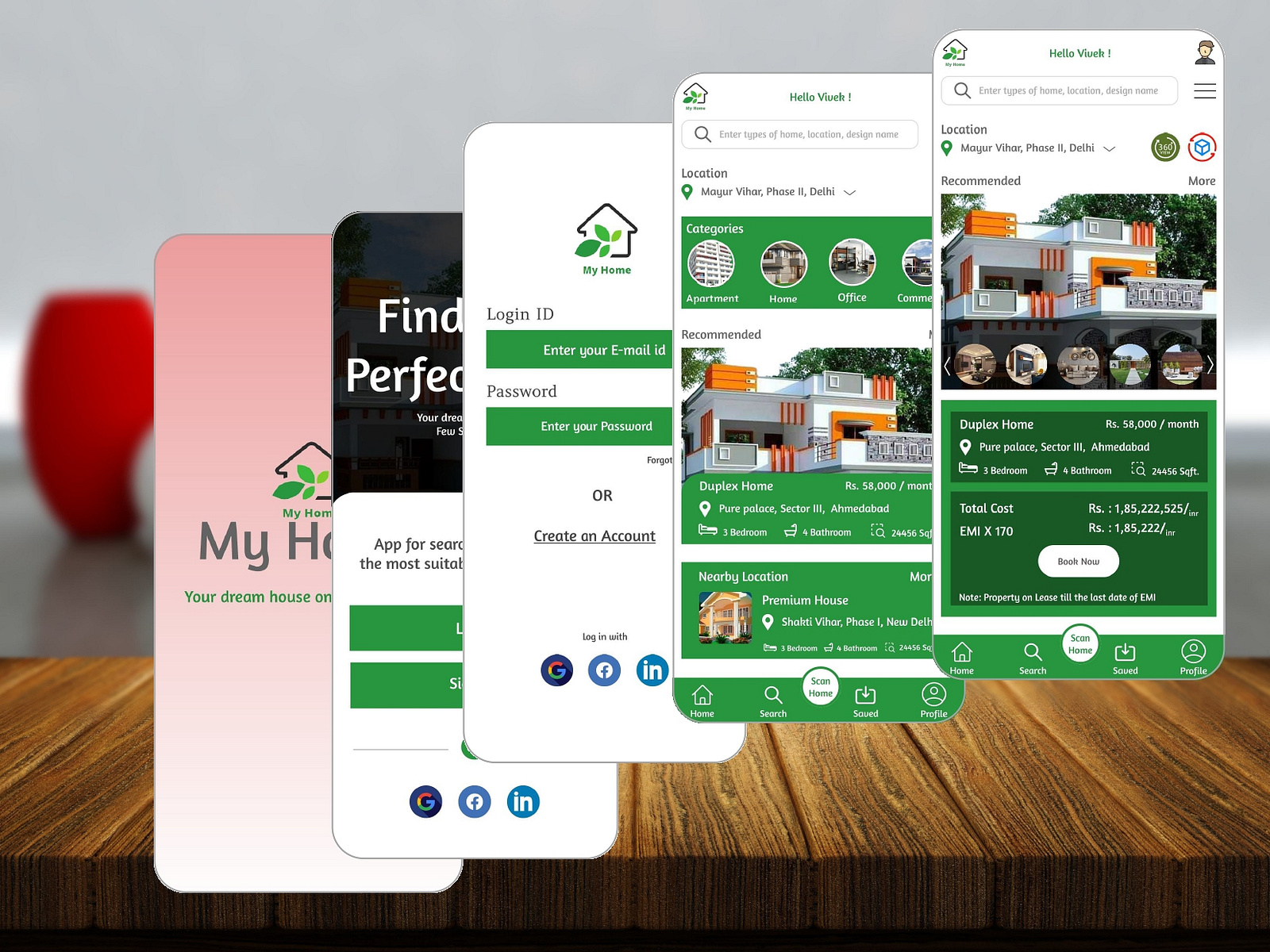 My Home app UI design by BHANU PRATAP SINGH on Dribbble