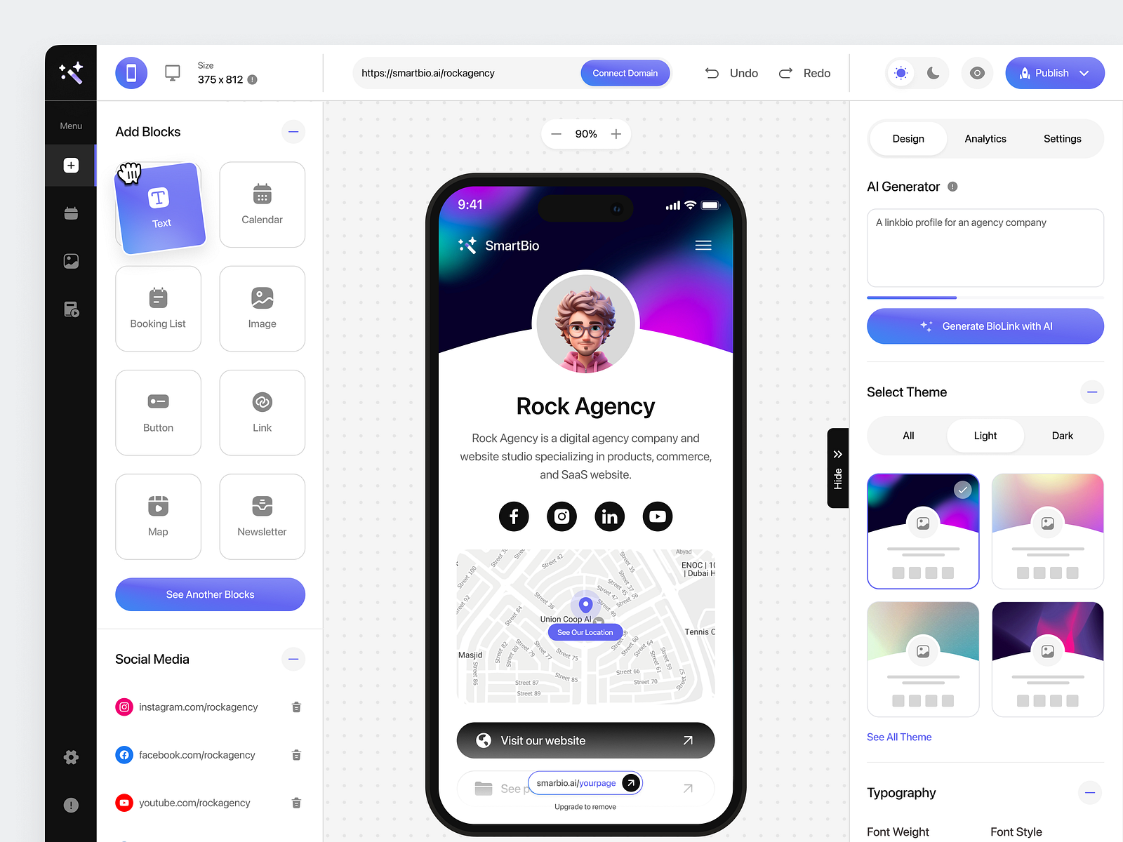 Smartbio Ai Bio Link Dashboard By Elux Design For Elux Space On Dribbble