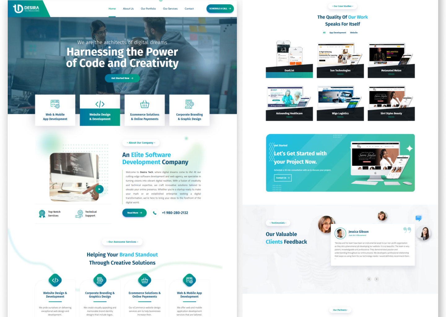 Desira Tech Llc Website Development By Attiar Ul Hasan On Dribbble