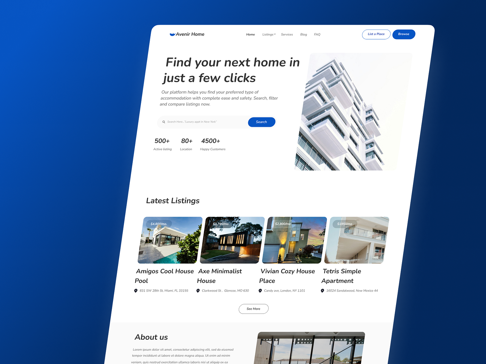 Property Listing Website Design by Yassine on Dribbble
