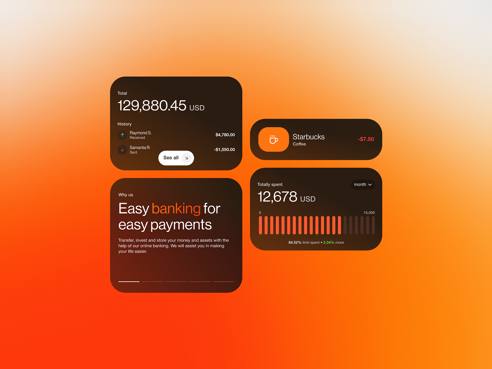 Financial Cards by Anna Akhalmosulishvili on Dribbble