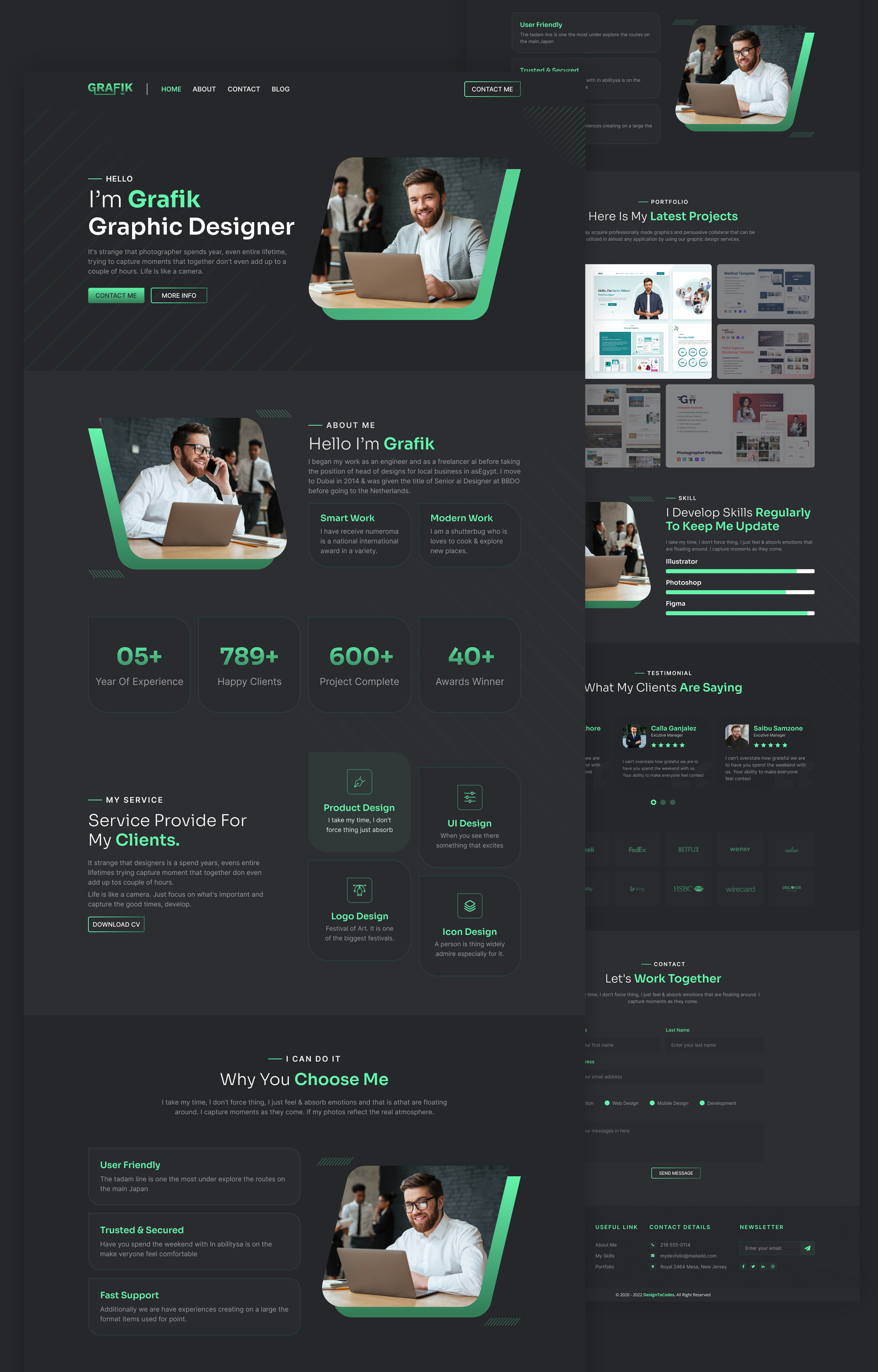 GRAFIK V3 – Graphic Designer Portfolio Website Template by Mahmudul ...