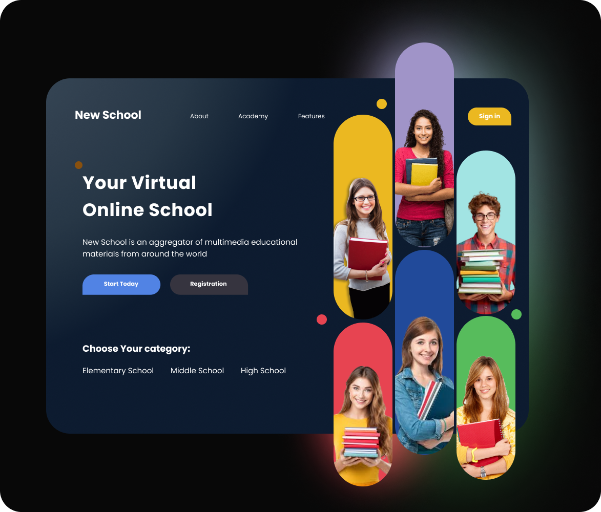 A School Website Landing page design by Tooba on Dribbble