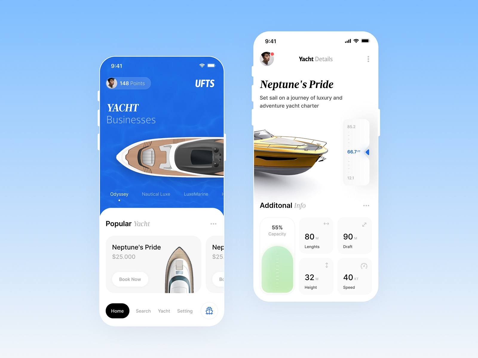 Yacht App Design by Orix Creative on Dribbble