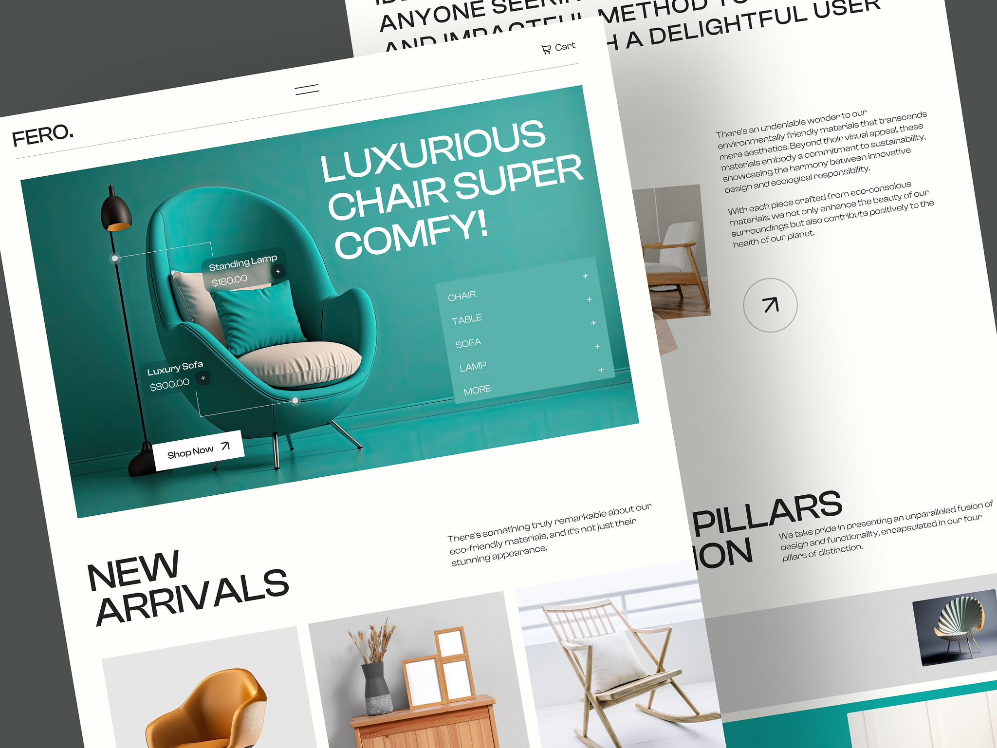 Fero | Furniture Website Design by Ismail Nahid on Dribbble