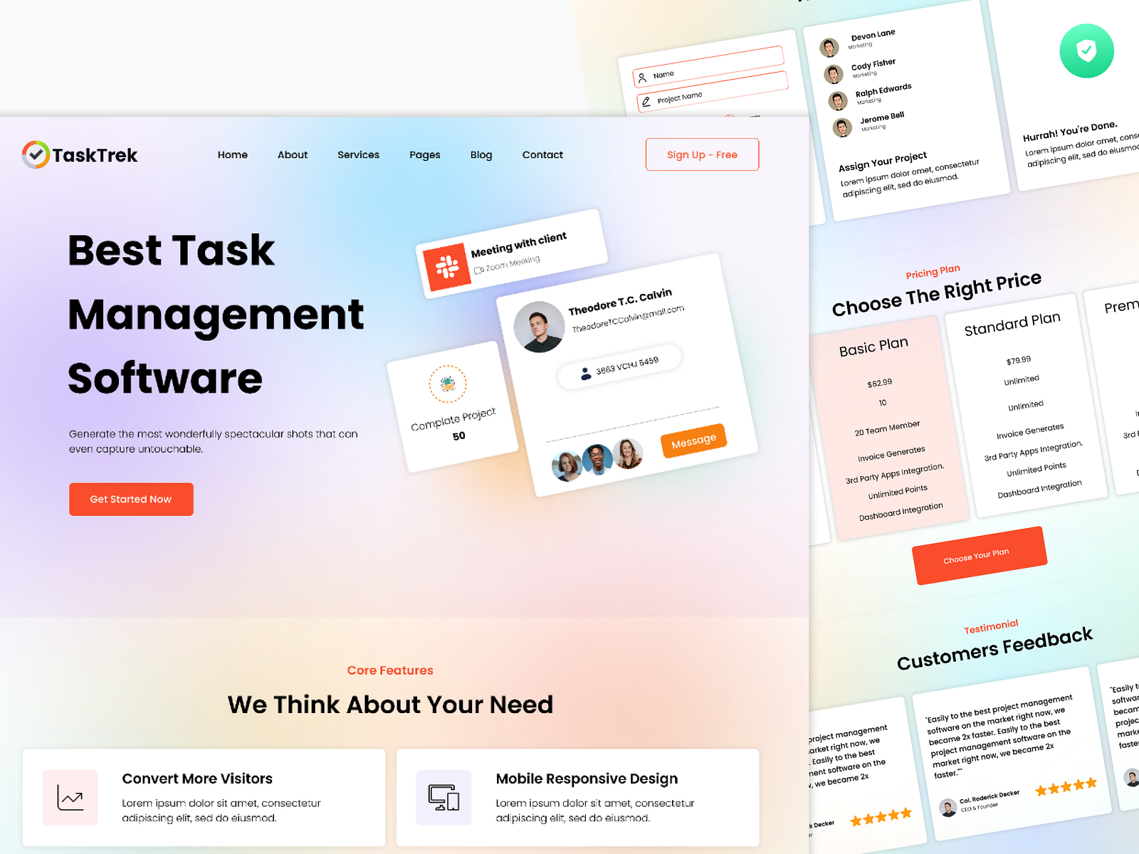 Project Management Landing Page by Emperor Brains Solutions LLP on Dribbble