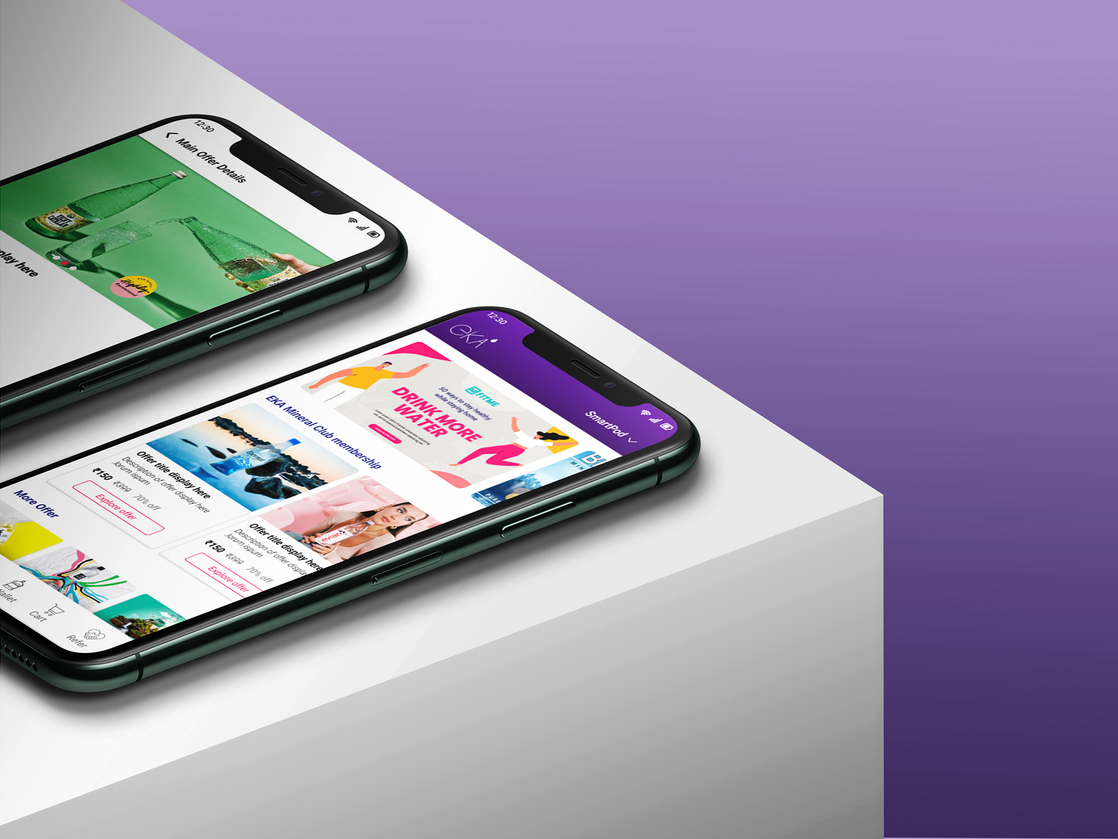 Water bottle ordering app UI UX by sainu on Dribbble