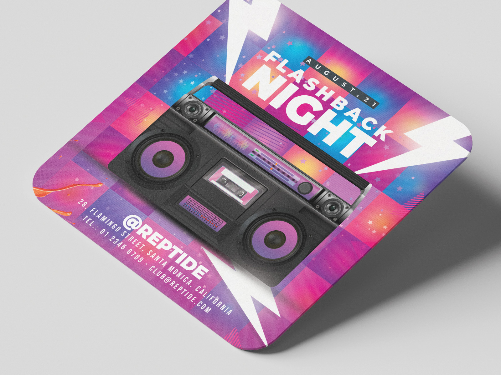 Boombox Flashback Night Flyer by n2n44 on Dribbble