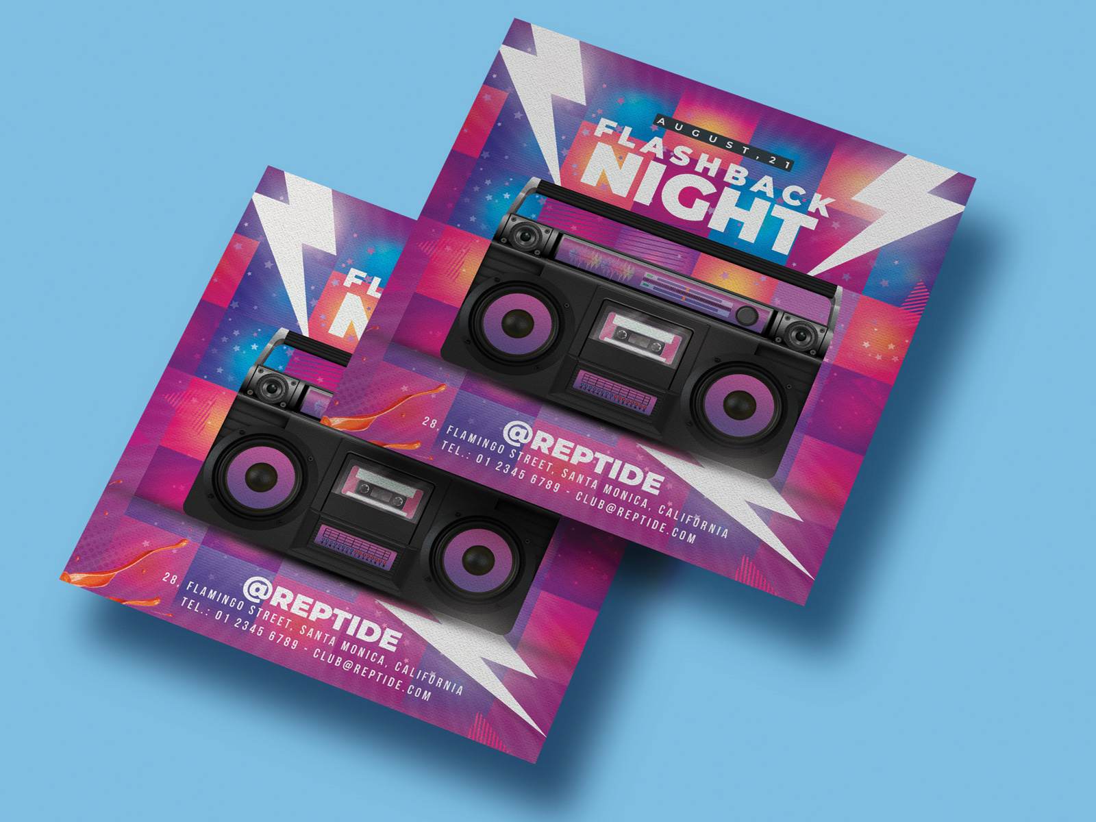 Boombox Flashback Night Flyer by n2n44 on Dribbble