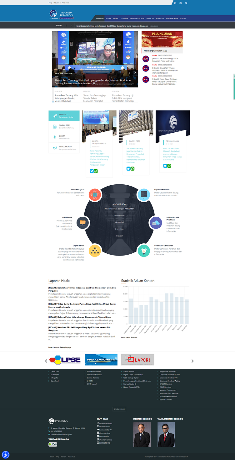 Re-Design Website KOMINFO by Adhikna Enggar on Dribbble