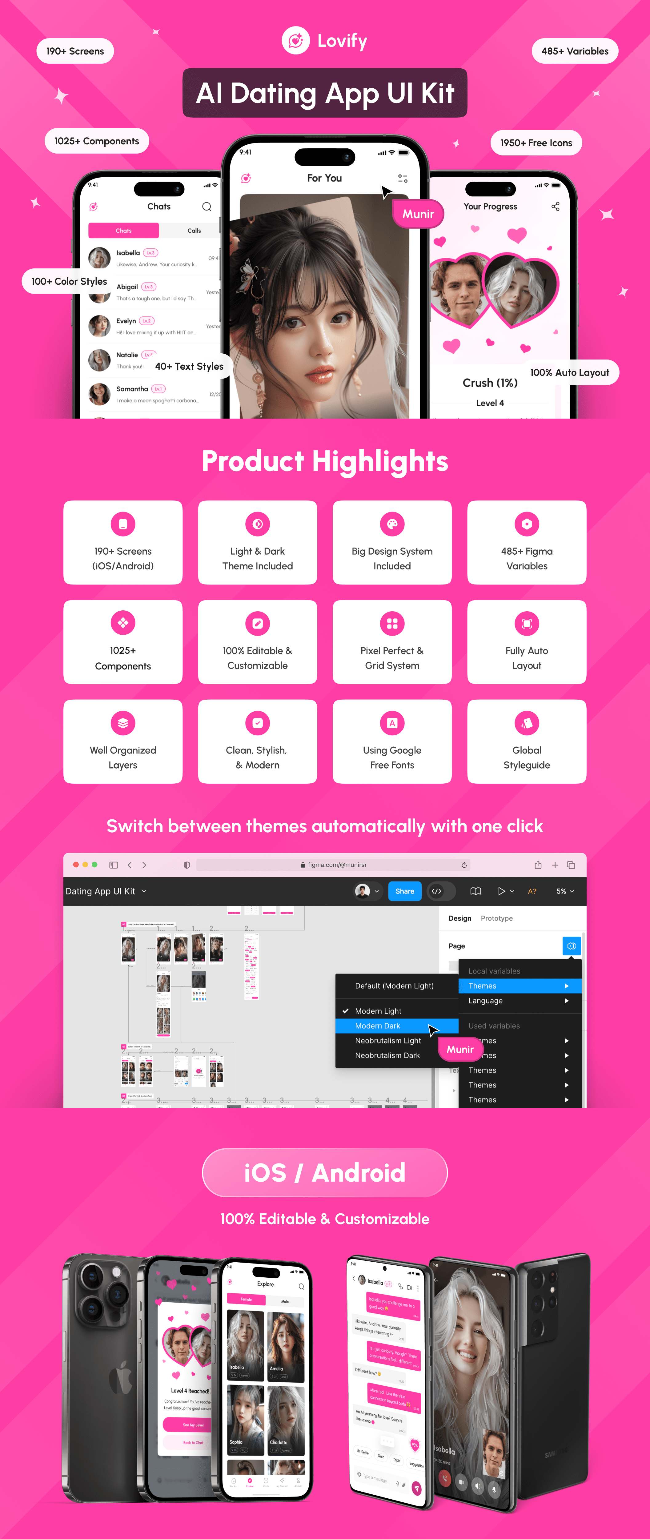 Lovify - AI Dating App UI Kit by Sobakhul Munir Siroj on Dribbble