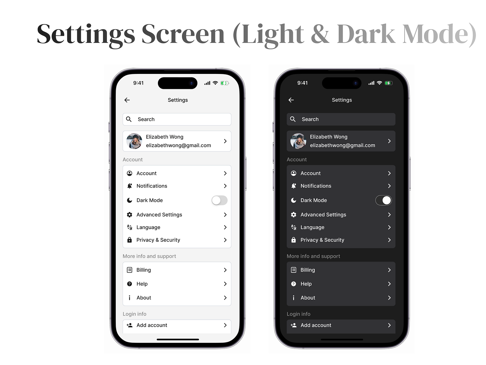 Settings Screen UI Design by Manasi Nipane on Dribbble