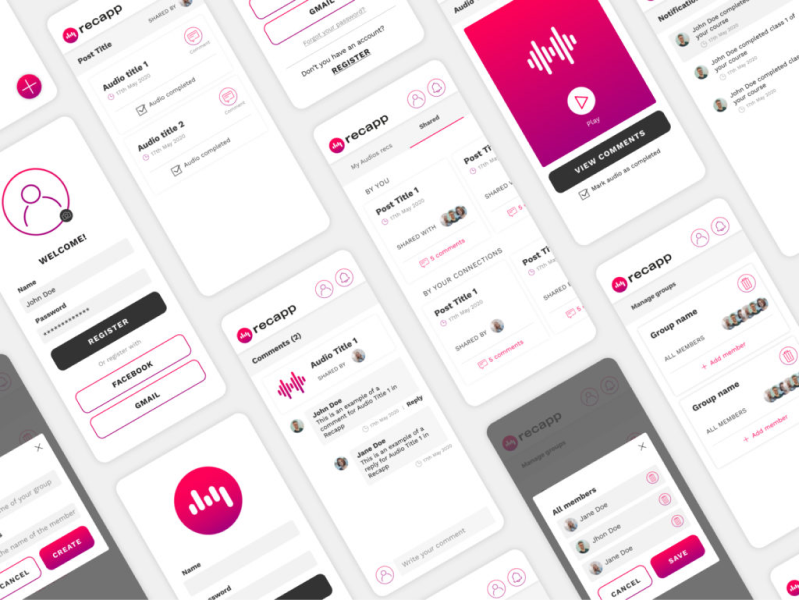 Recapp: UX/UI for a recording mobile app by Mar Larocca on Dribbble Recapp: UX/UI for a recording mobile app by Mar Larocca on Dribbble