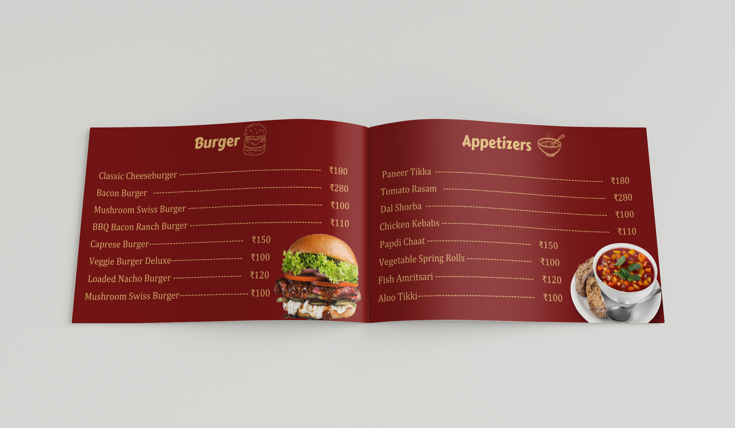 Menu Card Design For Restaurant by InfiniGraphix on Dribbble